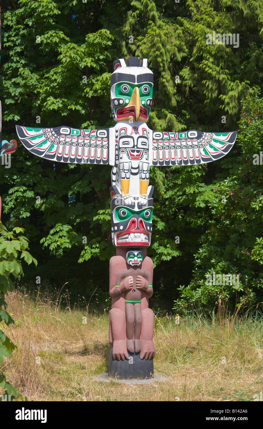 Totem Pole, Stanley Park, Vancouver, BC, Canada Stock Photo - Alamy