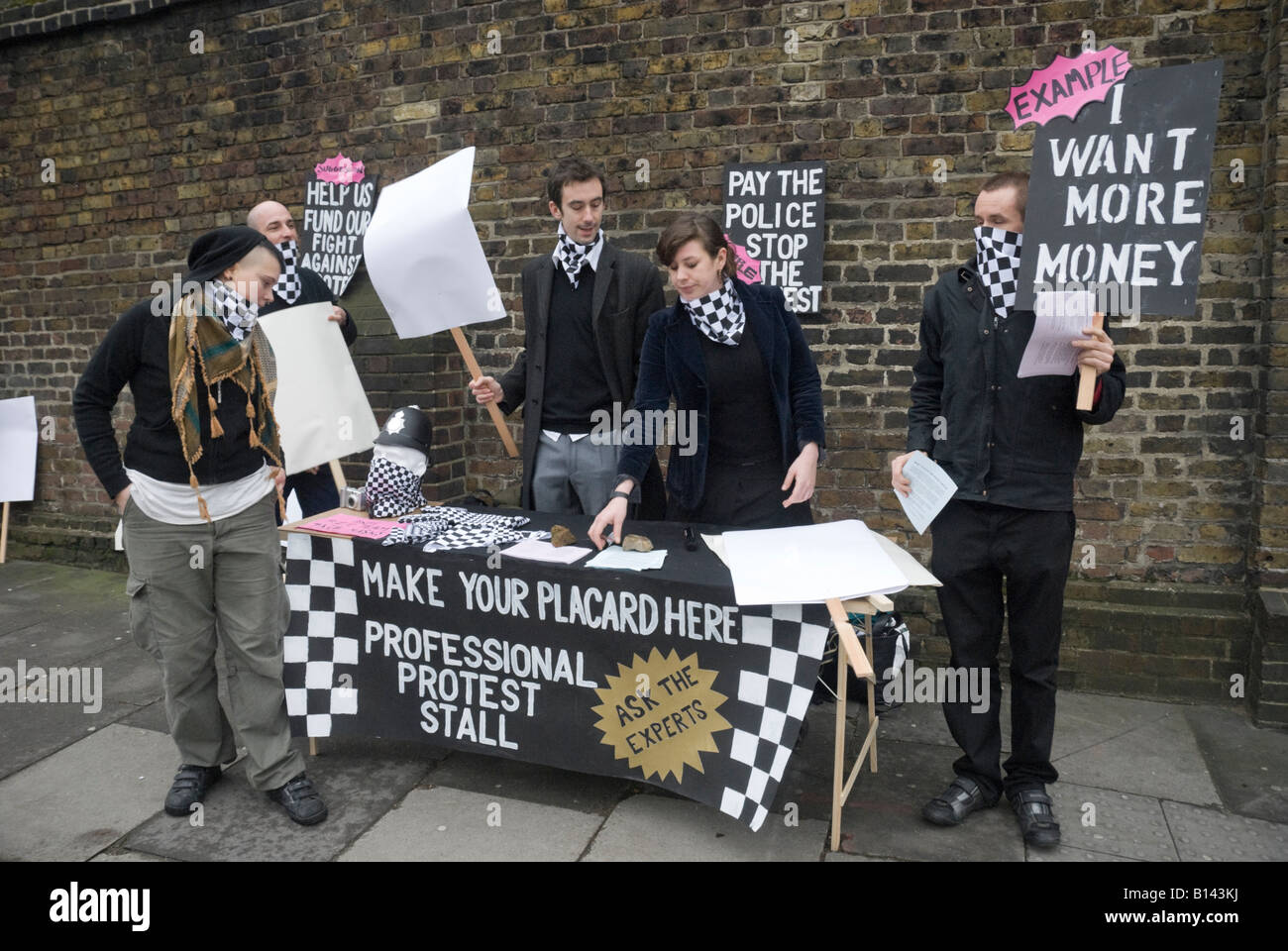 Professional Protesters Stall set up by Space Hijackers offers advice ...