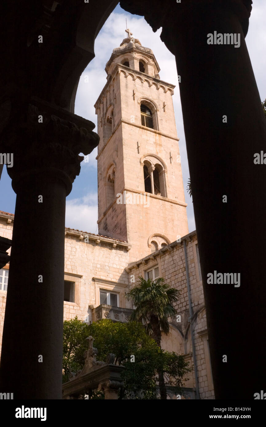 Bell Tower of Dominican monastery Dubrovnik Croatia Stock Photo - Alamy