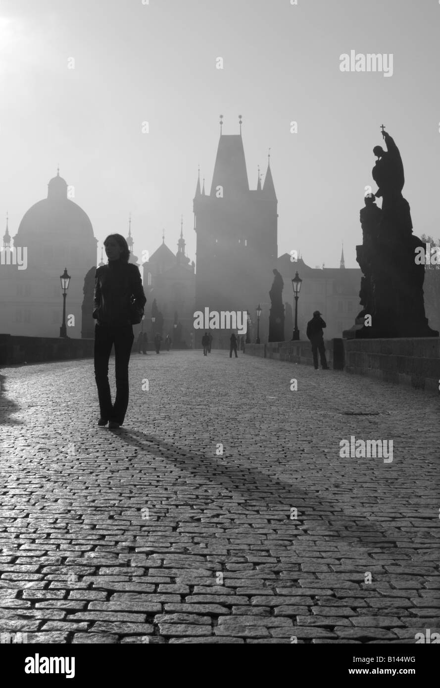 Morning light prague Black and White Stock Photos & Images - Alamy