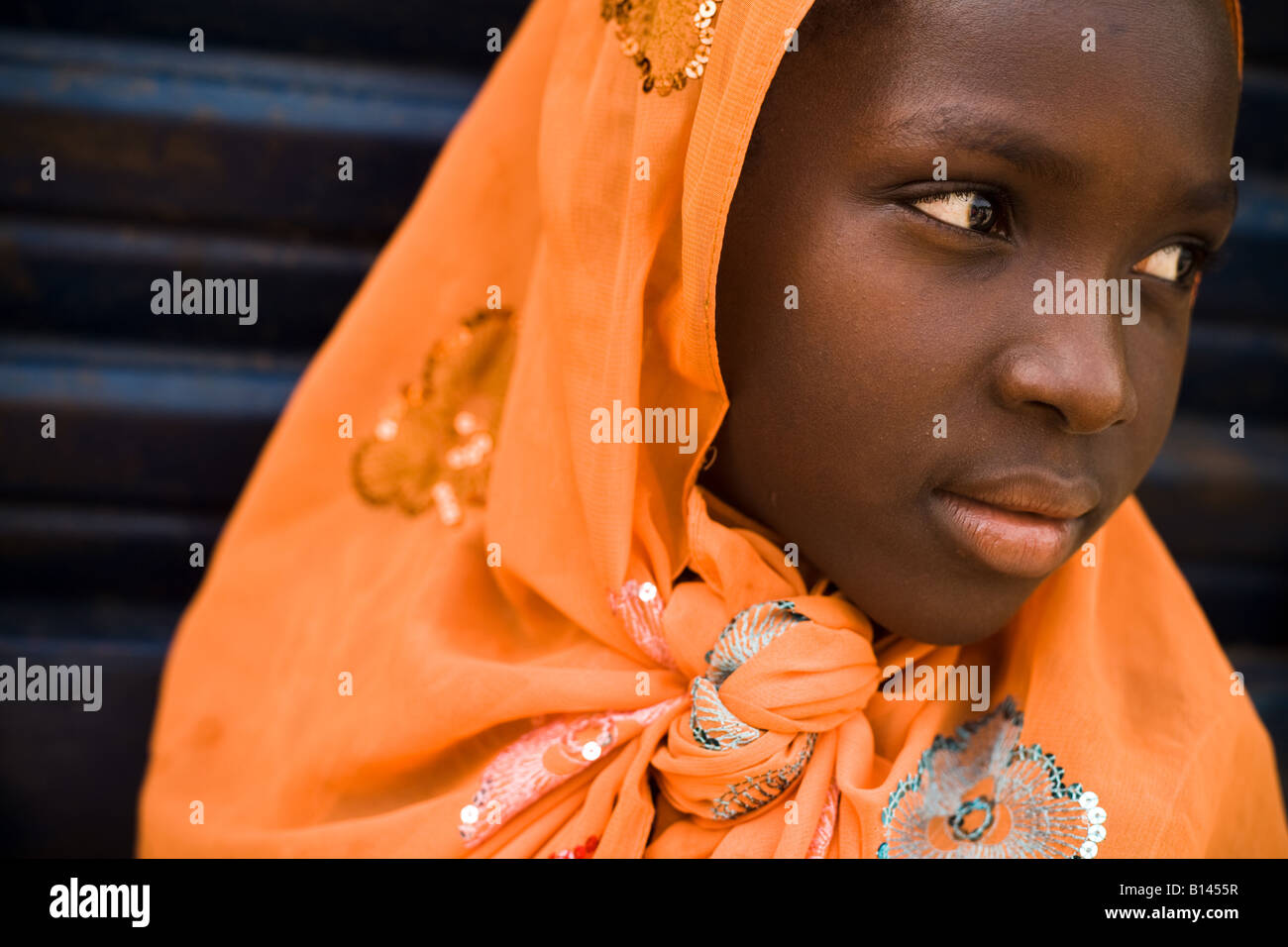 Portrait of muslim girl, Senegal Stock Photo - Alamy