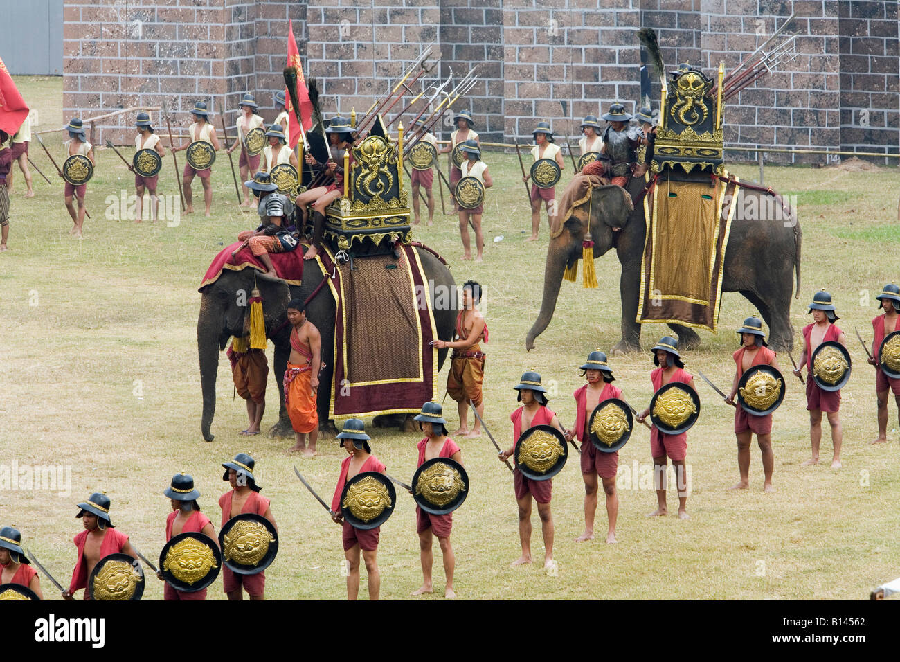Thai war battle - Surin, Surin province, THAILAND Stock Photo - Alamy
