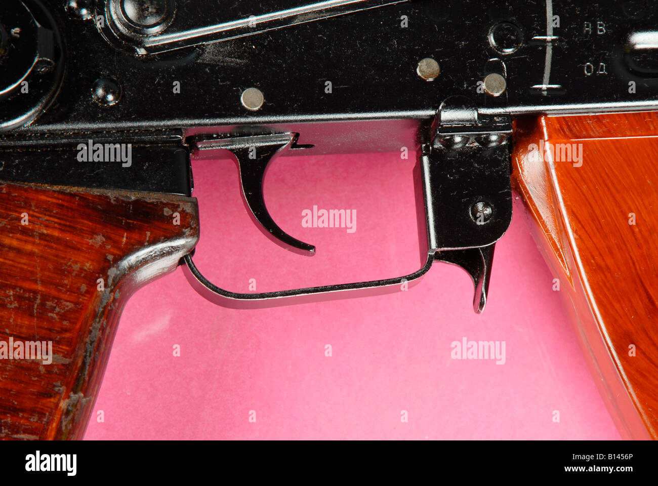 Trigger of AK-47,Assault rifle Stock Photo - Alamy