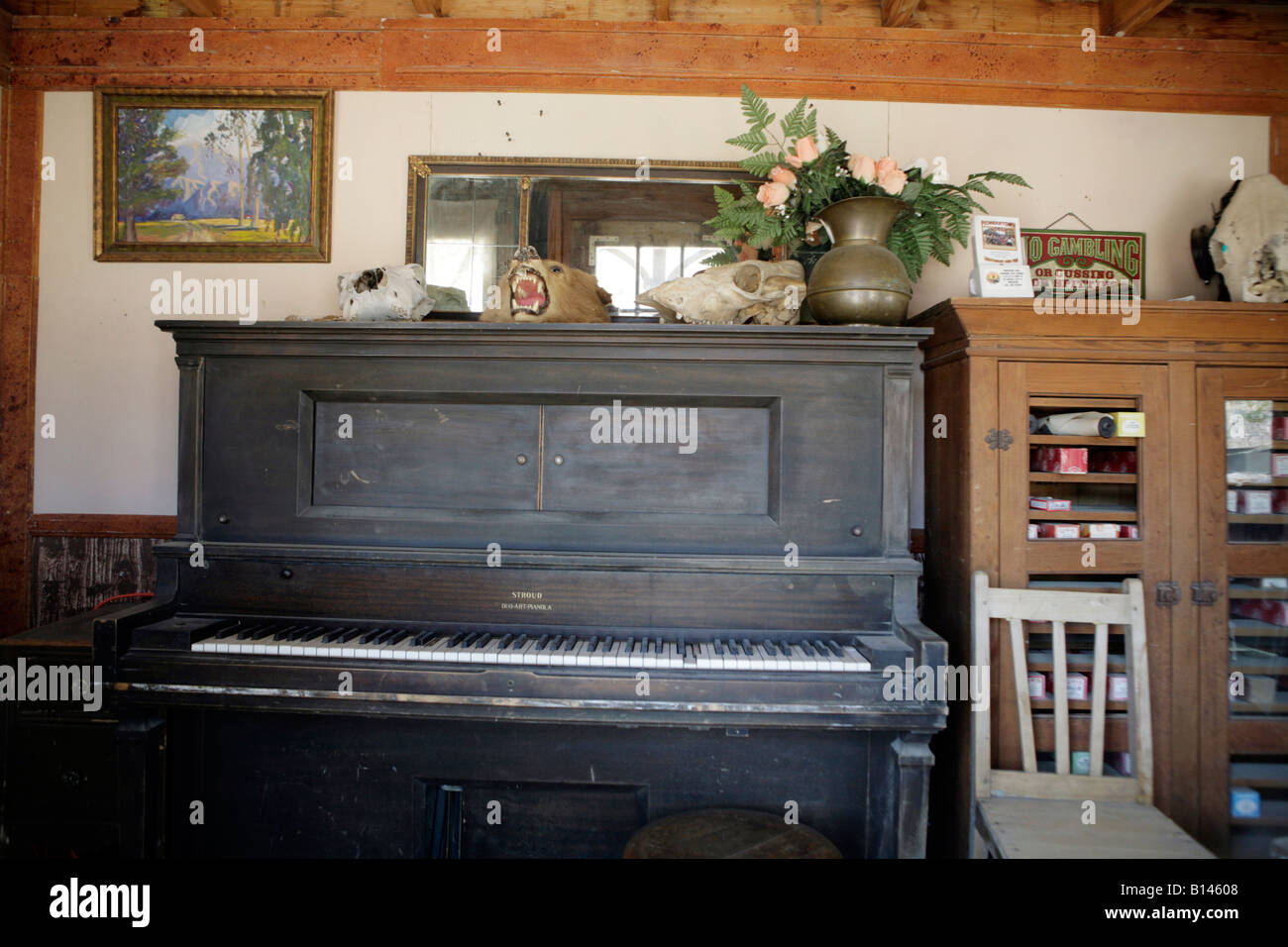 Interior at Pioneertown, abandoned western movie set in the Coachella ...