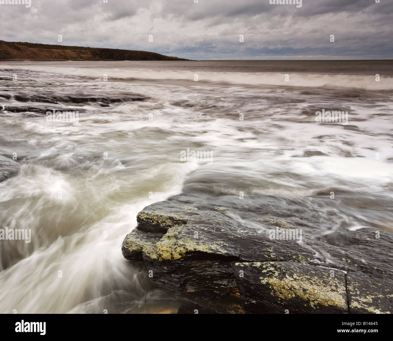 Rock shelf on the Northumbrian coast near Howick and Craster ...