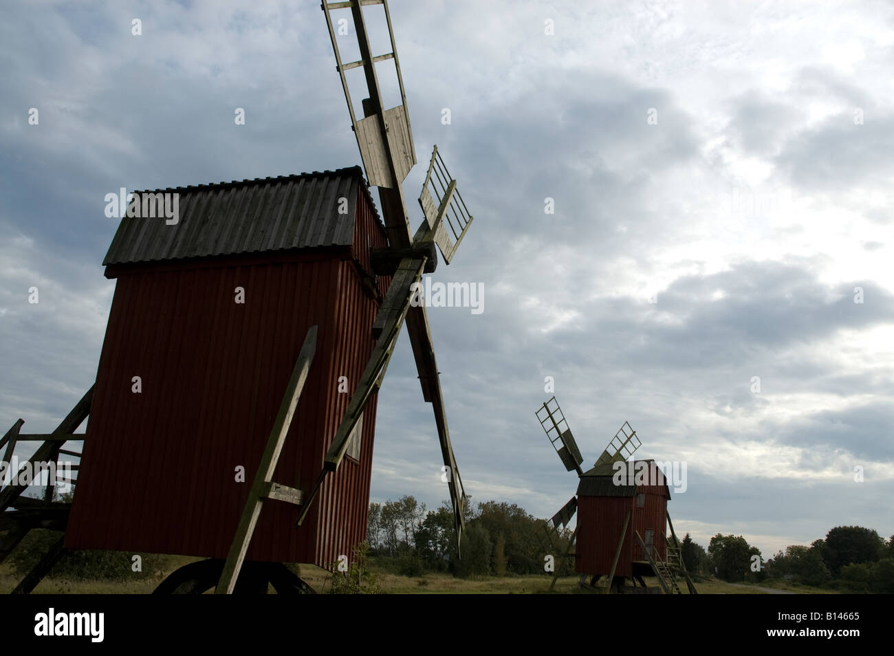 Swedish Windmill One of the 400 year old windmills in 'windmill row' at ...