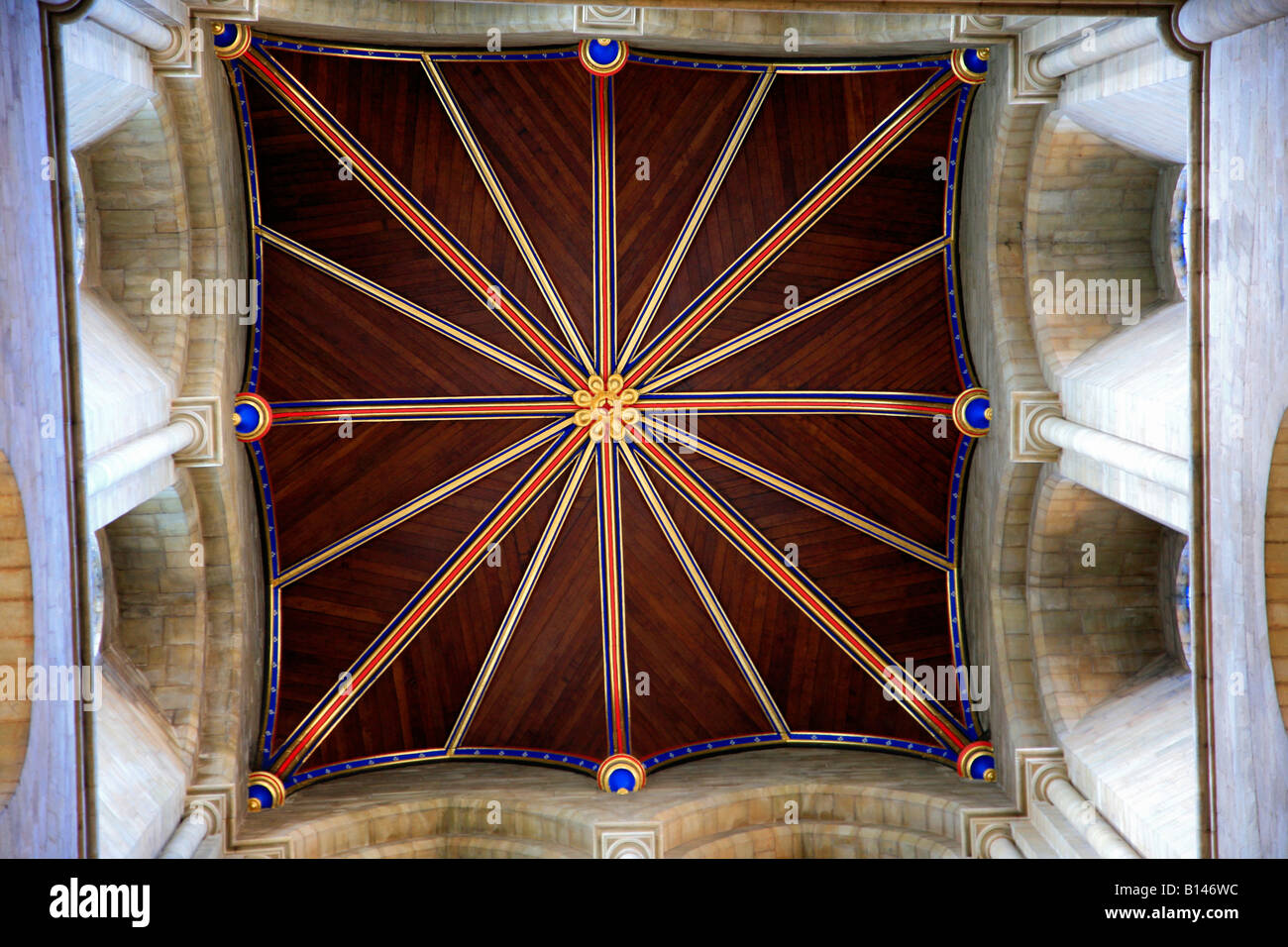 The Tower Ceiling inside Chichester Cathedral West Sussex England ...