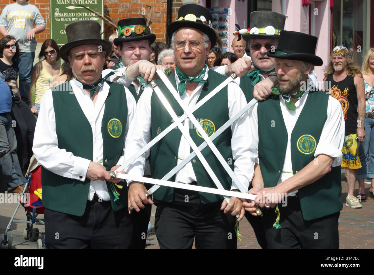 sword festival morris dancers traditional dancing rochester kent Stock ...