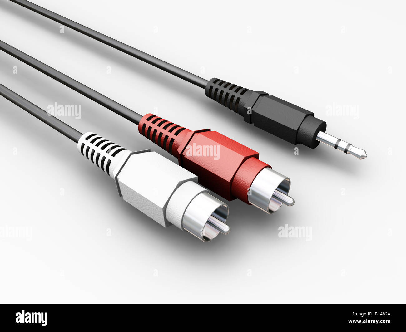 3D render of audio cables Stock Photo - Alamy
