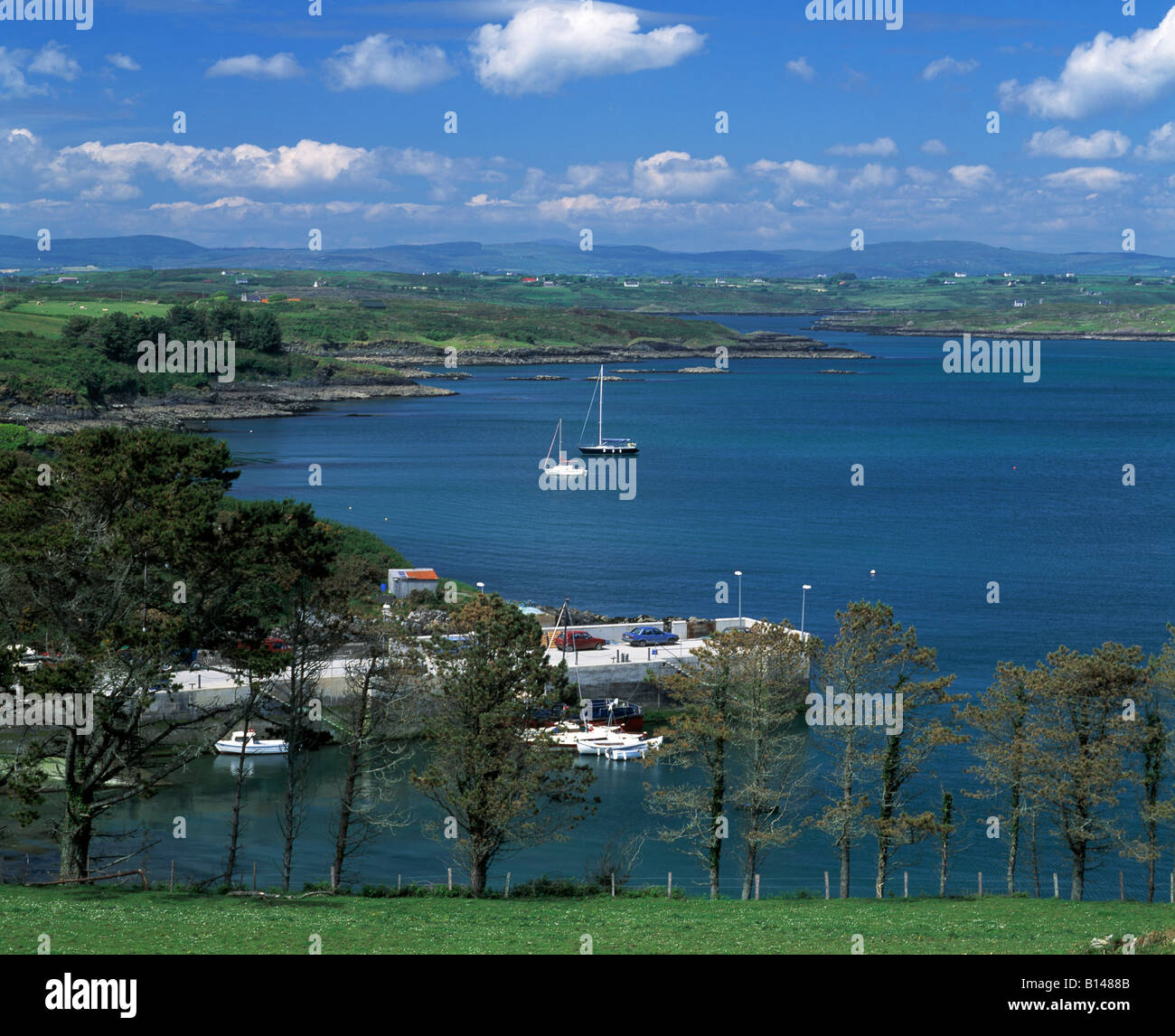 calm sea waters in roaring water bay on irish south west coast Stock ...