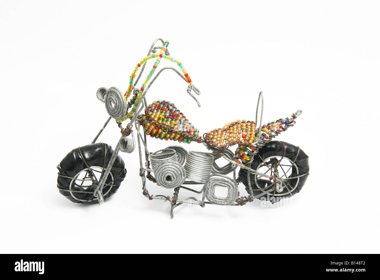 Hand crafted wire bike made from recycled materials Stock Photo - Alamy