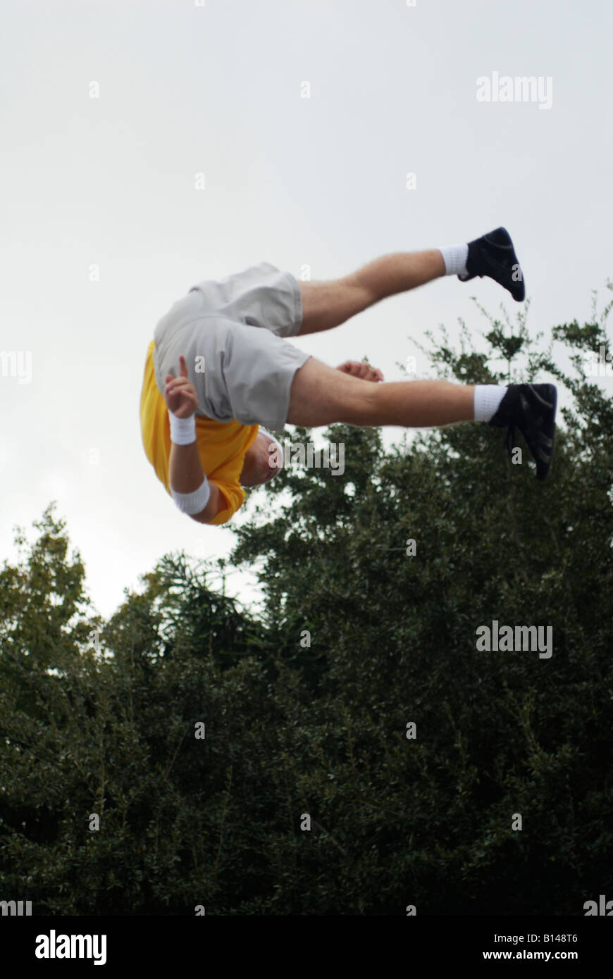 trampoline acrobat at Disneyland Stock Photo - Alamy