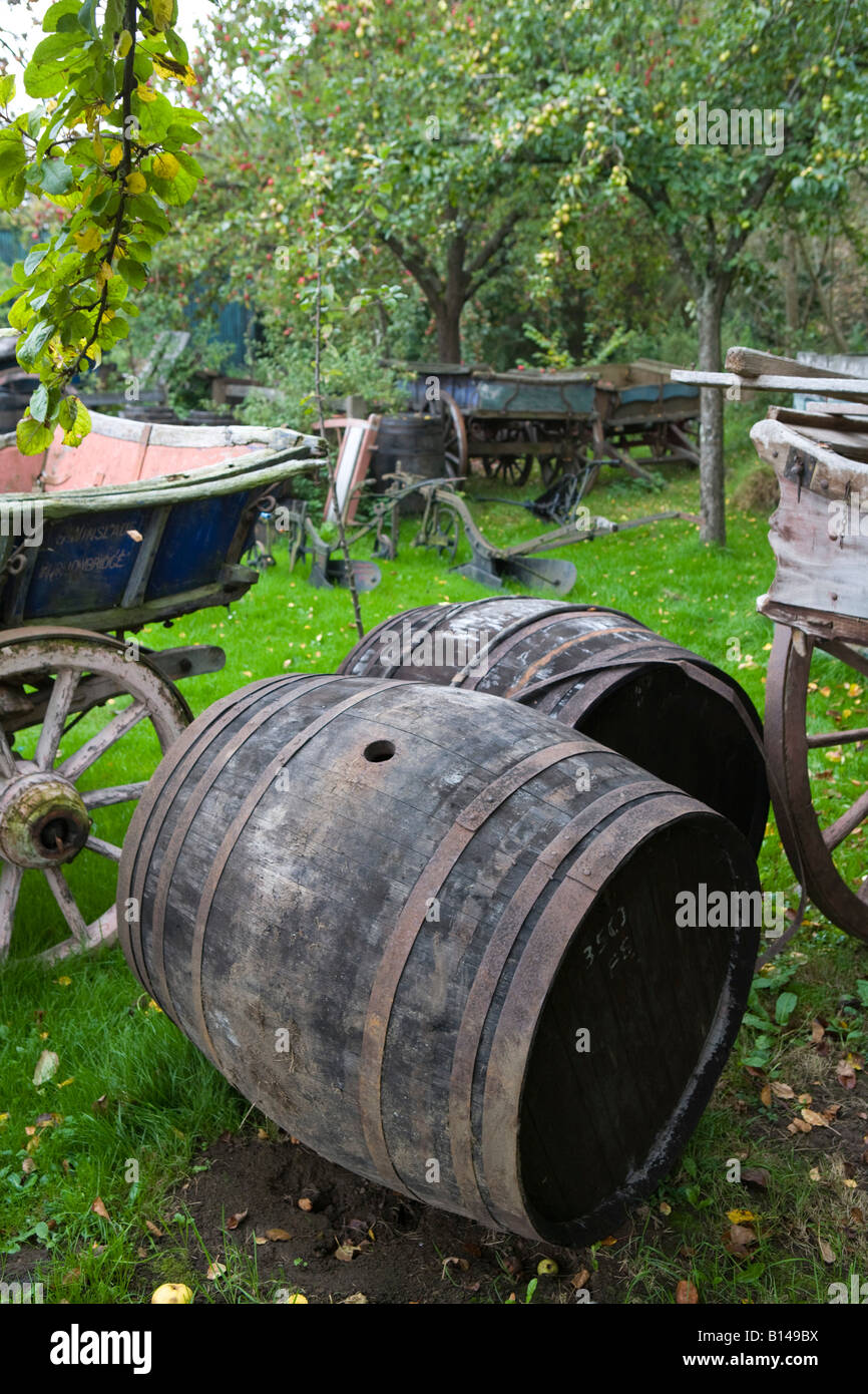 Perry's Cider, Somerset, UK. Traditional cider producers, old oak ...