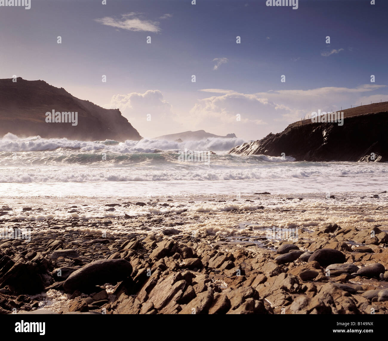 ireland county kerry, dingle peninsula, atlantic coastal sea inlet ...