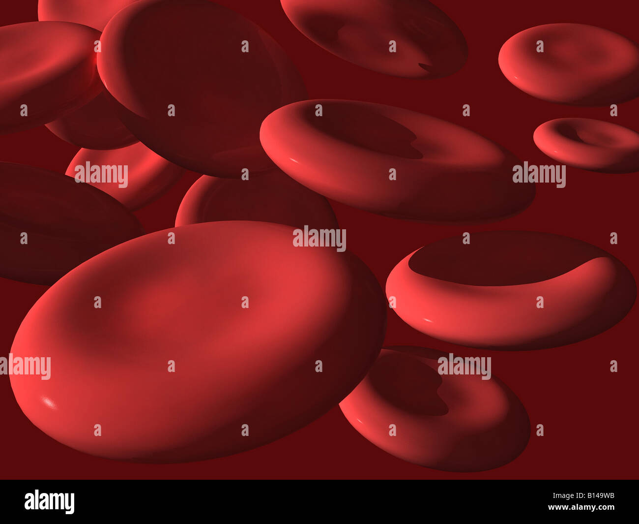 Red blood cell created in a 3d programme Stock Photo - Alamy