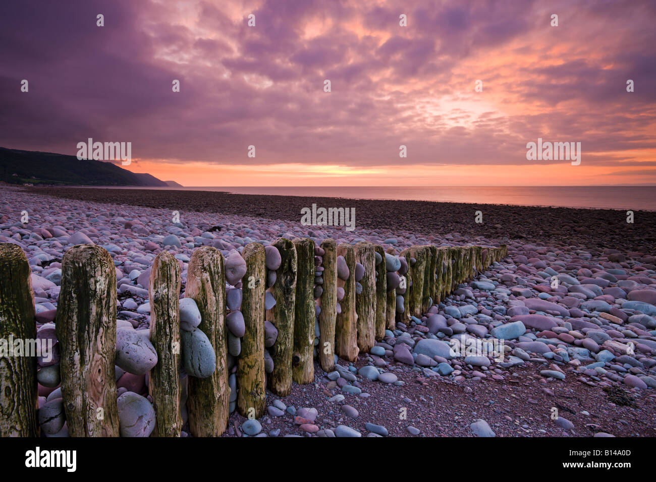Bossington Beach Exmoor National Park Somerset England Stock Photo - Alamy