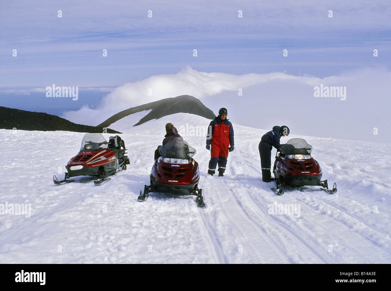 geography / travel, Iceland, transport / transportation, snow scooter ...