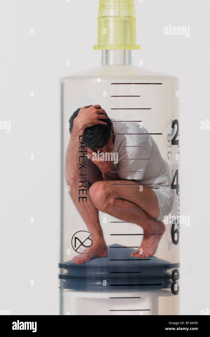 male in a injection (photo manipulation Stock Photo - Alamy