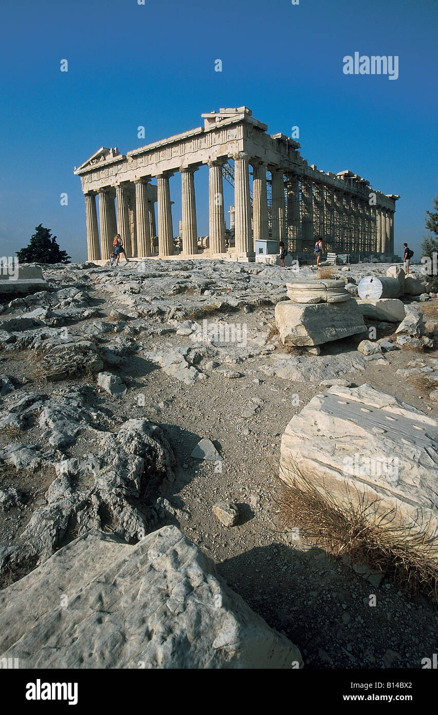 parthenon athens greece vertical landscape Stock Photo - Alamy