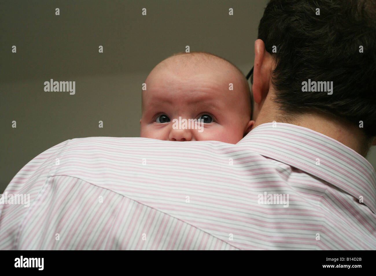 New father soothing baby Stock Photo - Alamy