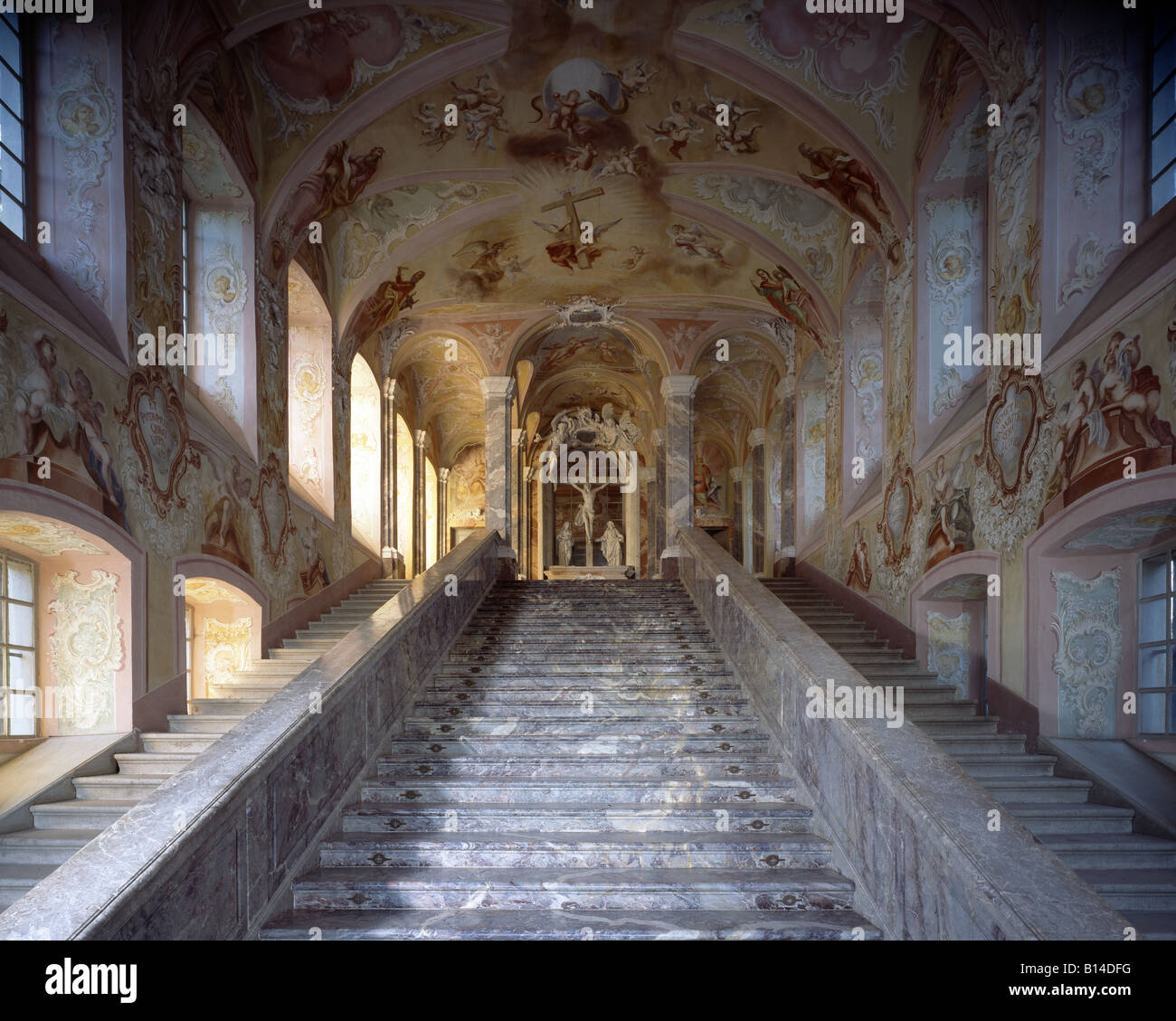 Bonn-Poppelsdorf, Kreuzberg-Kirche, Heilige Stiege, Blick von unten ...