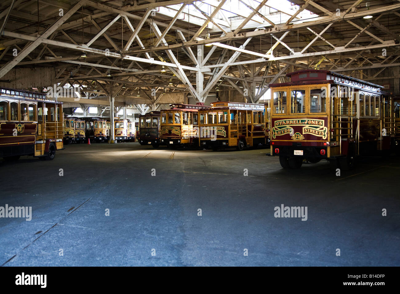 Trams station by Pier 39 San Francisco California USA Stock Photo - Alamy