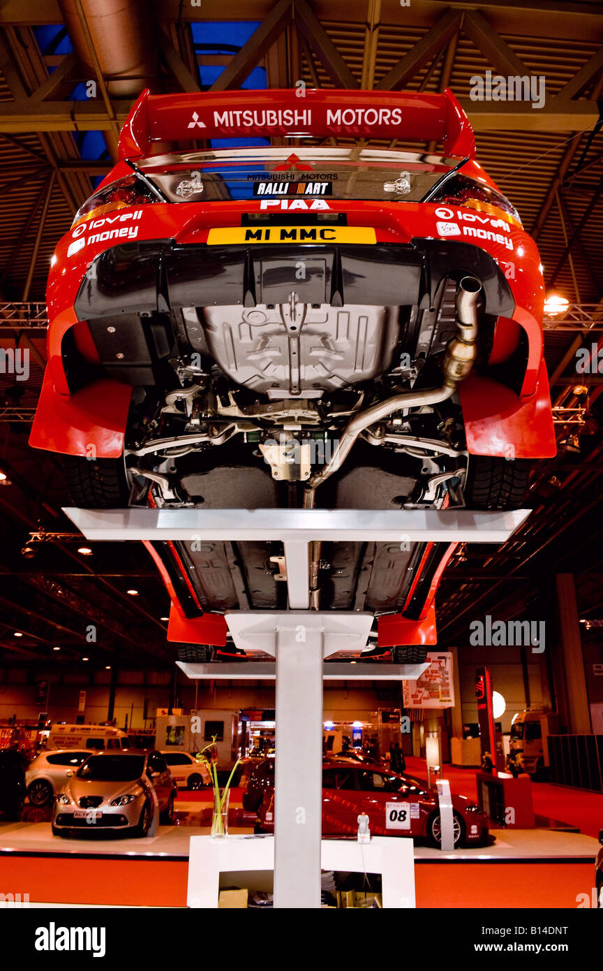 Mitsubishi Lancer Evo rally car, Autosport show Stock Photo - Alamy