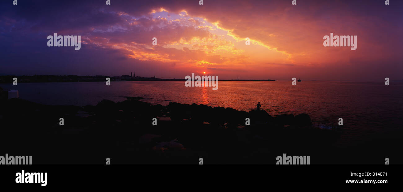 Sunset on Dublin Bay, Co Dublin, Ireland Stock Photo - Alamy