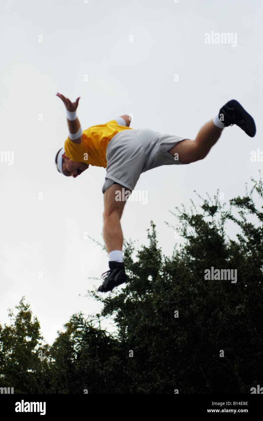 trampoline acrobat at Disneyland Stock Photo - Alamy