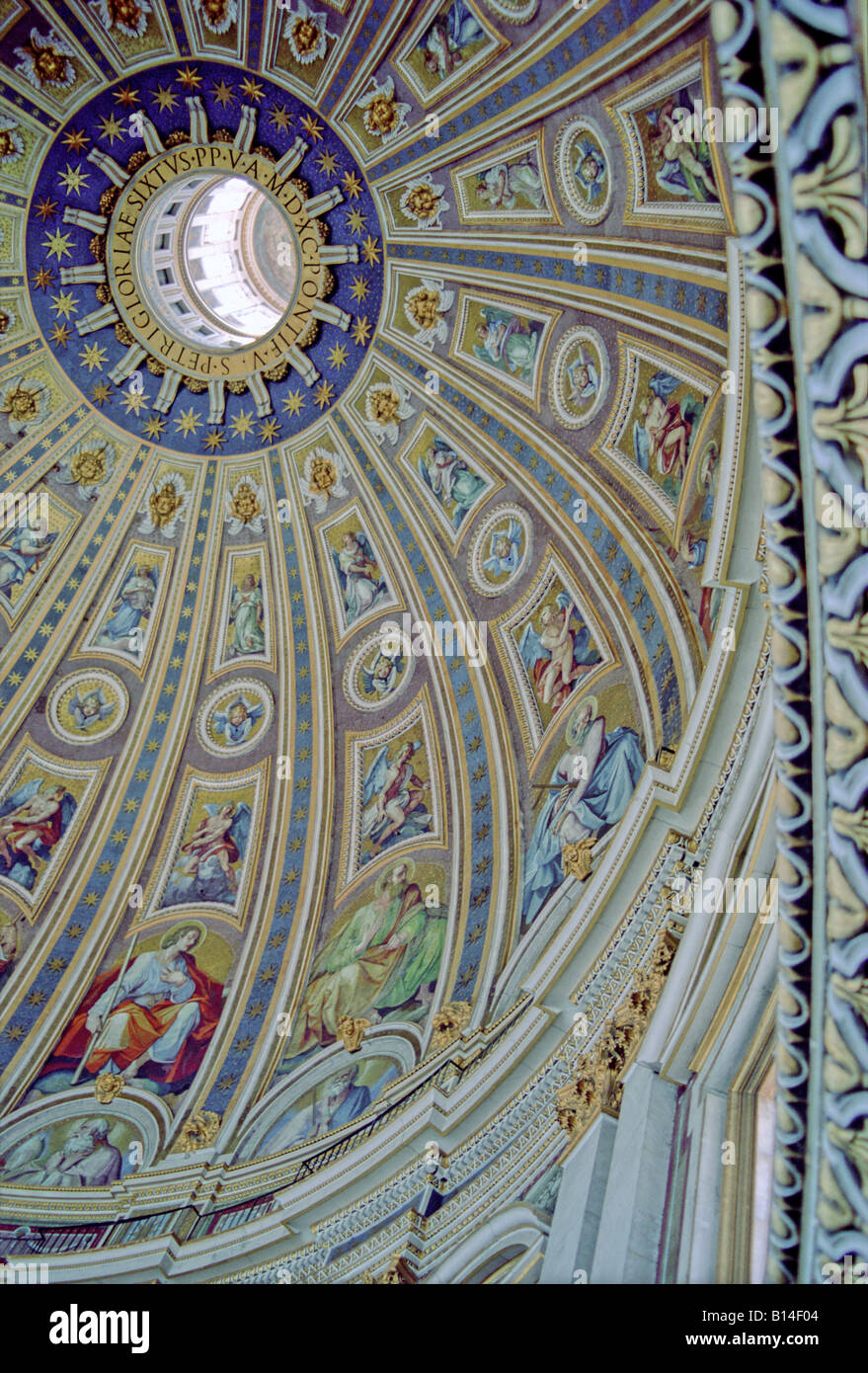 The cupola at St. Peter's Basilica, The Vatican, Rome Italy Stock Photo ...