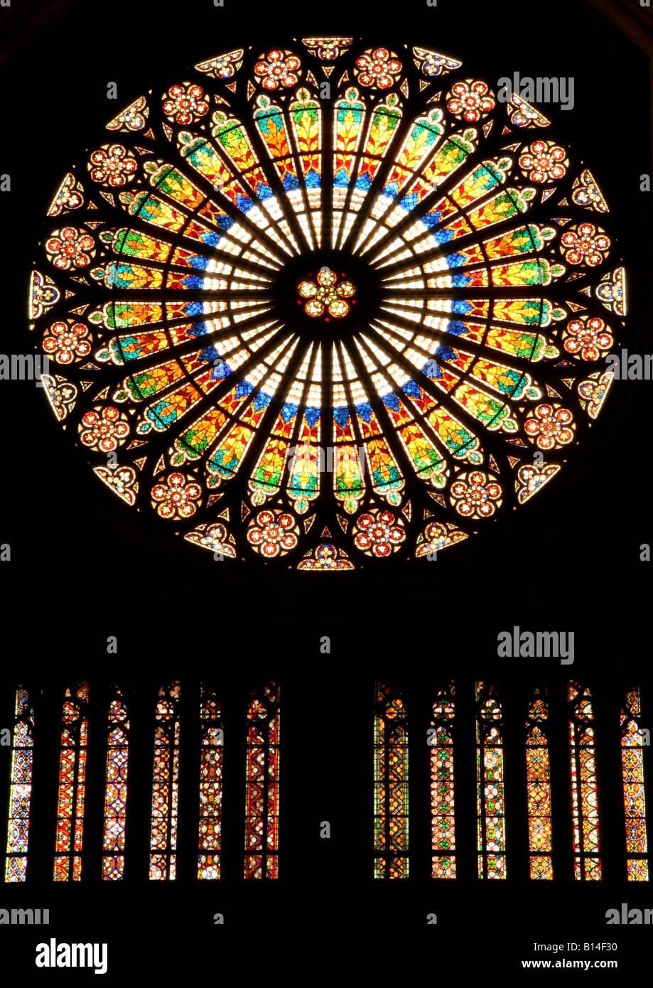 Rose window of the strasbourg cathedral hi-res stock photography and ...