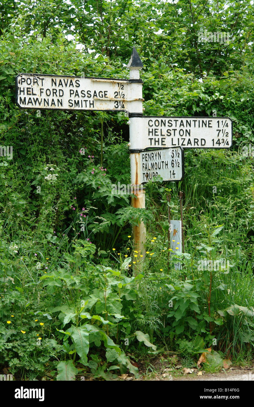 Country Road Signs Cornwall High Resolution Stock Photography and ...