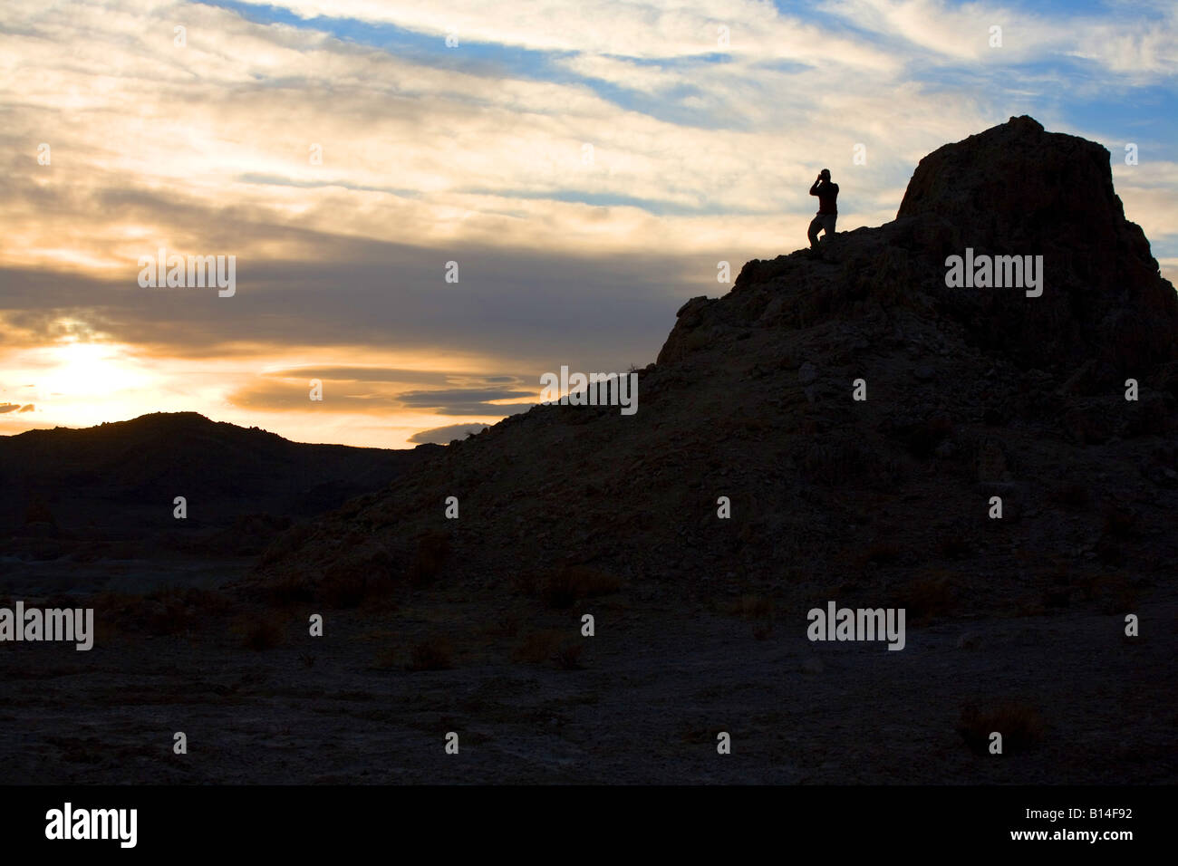 exploring trona pinnacles, california Stock Photo - Alamy