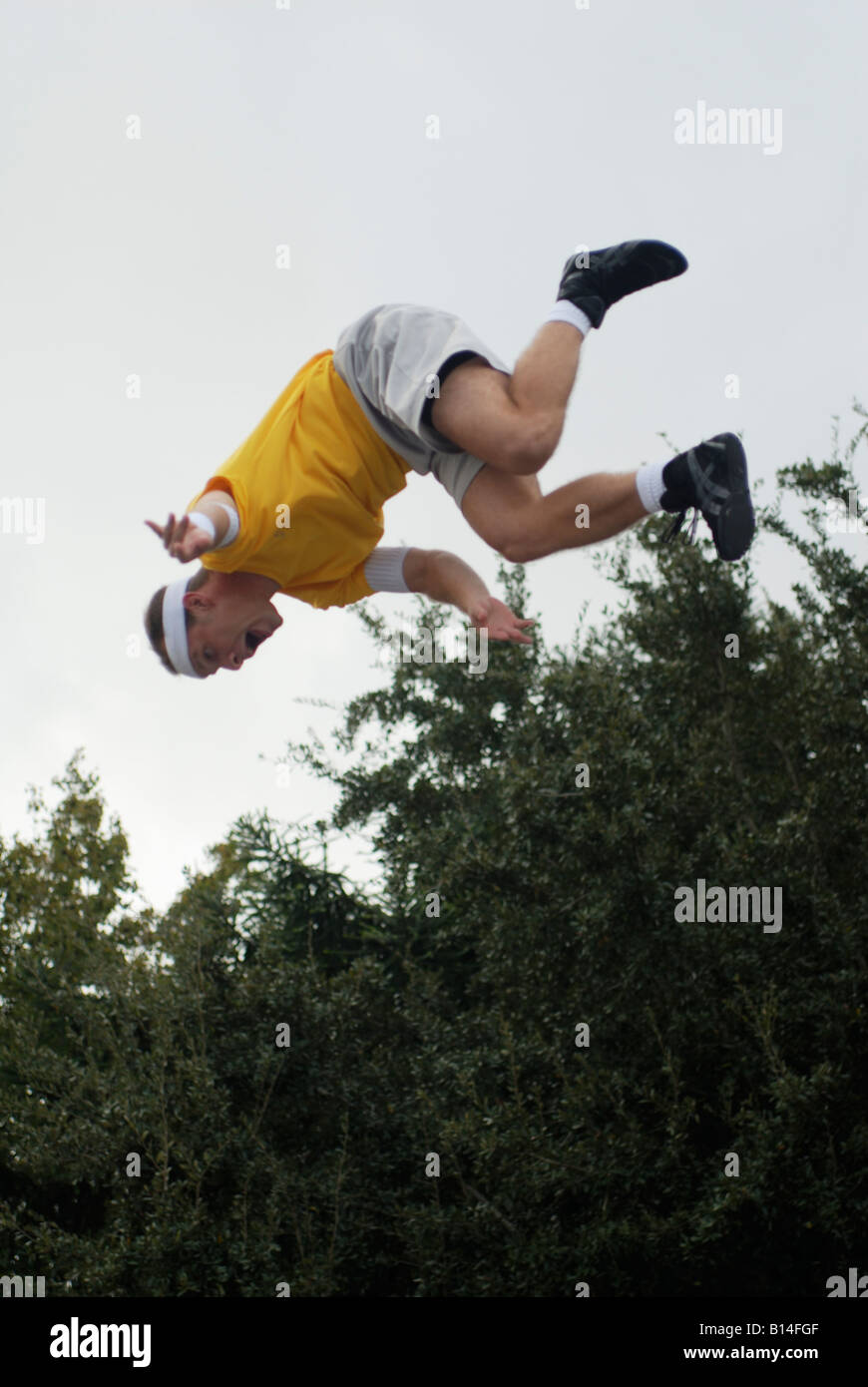 trampoline acrobat at Disneyland Stock Photo - Alamy