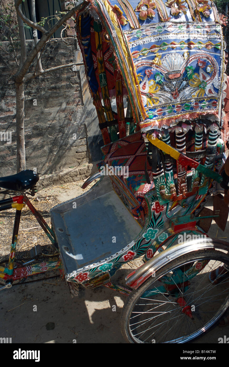 Elaborate patterns on a Rickshaw in Bangladesh s capital Dhaka Stock ...