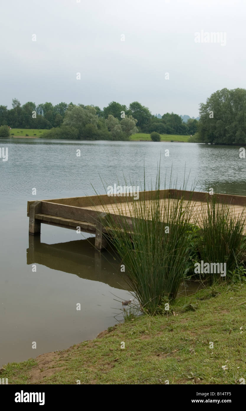 Barden Lake fishing jetty Stock Photo - Alamy