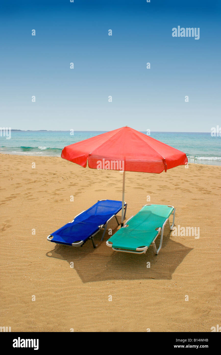 Beach with umbrella hi-res stock photography and images - Alamy