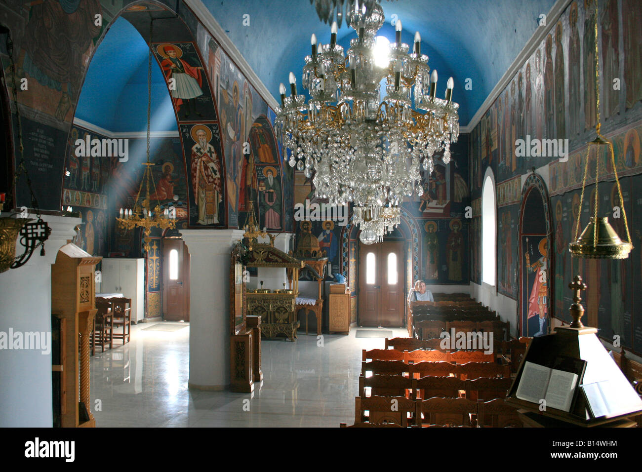 Greek church interior 2 Stock Photo - Alamy