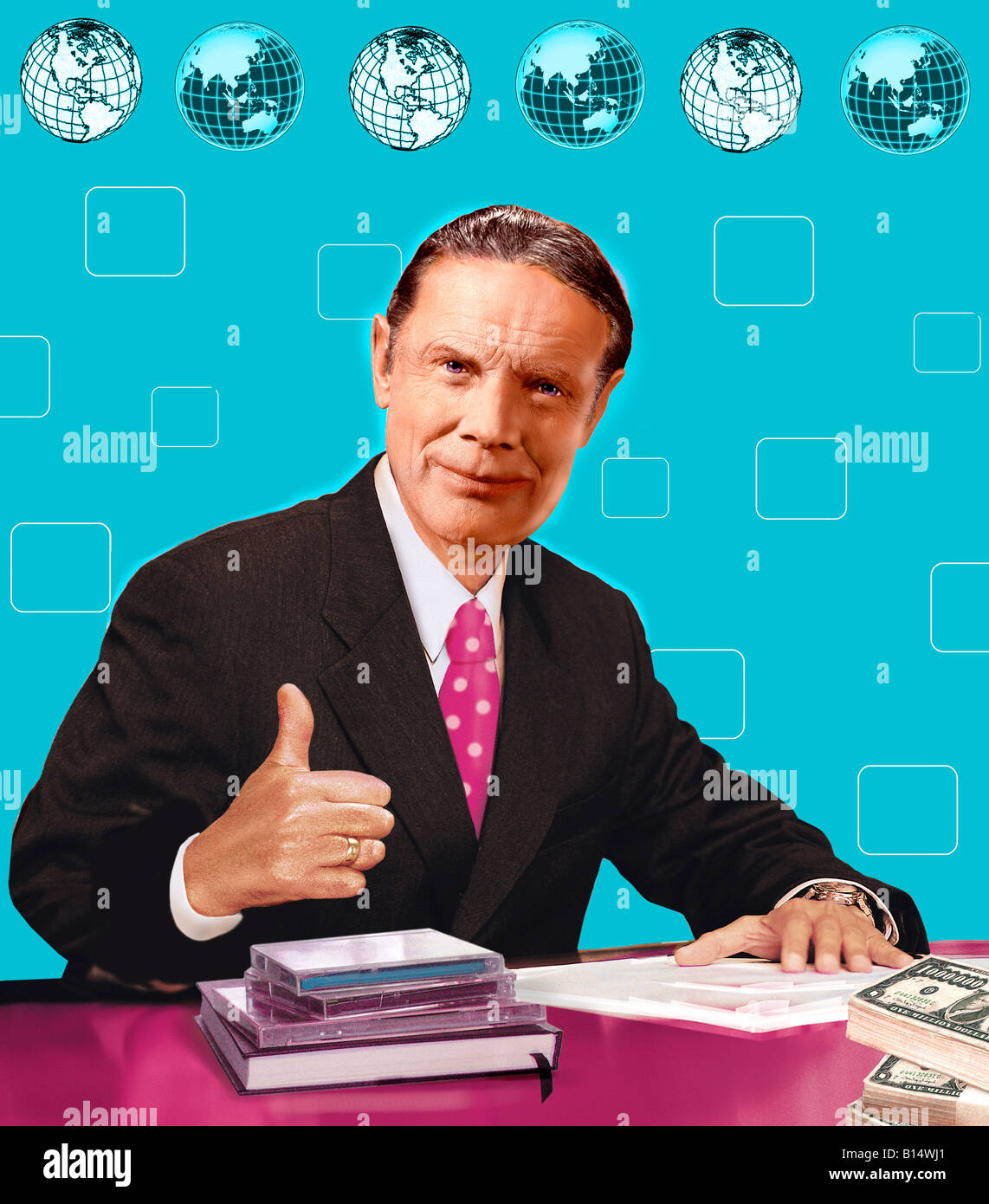 1950s man business desk suit hi-res stock photography and images - Alamy