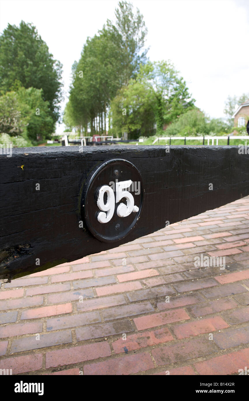 ALDERMASTON LOCK GATE 95 AND NARROWBOATS, KENNET AND AVON CANAL ...