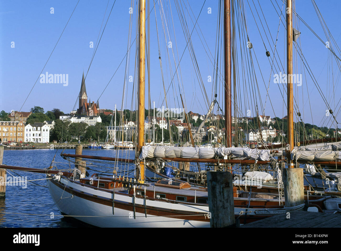 Port of Flensburg Schleswig Holstein Germany Stock Photo - Alamy