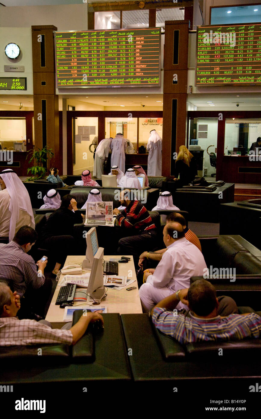 Traders at DFM Dubai Financial Market , Dubai World Trade Centre ...