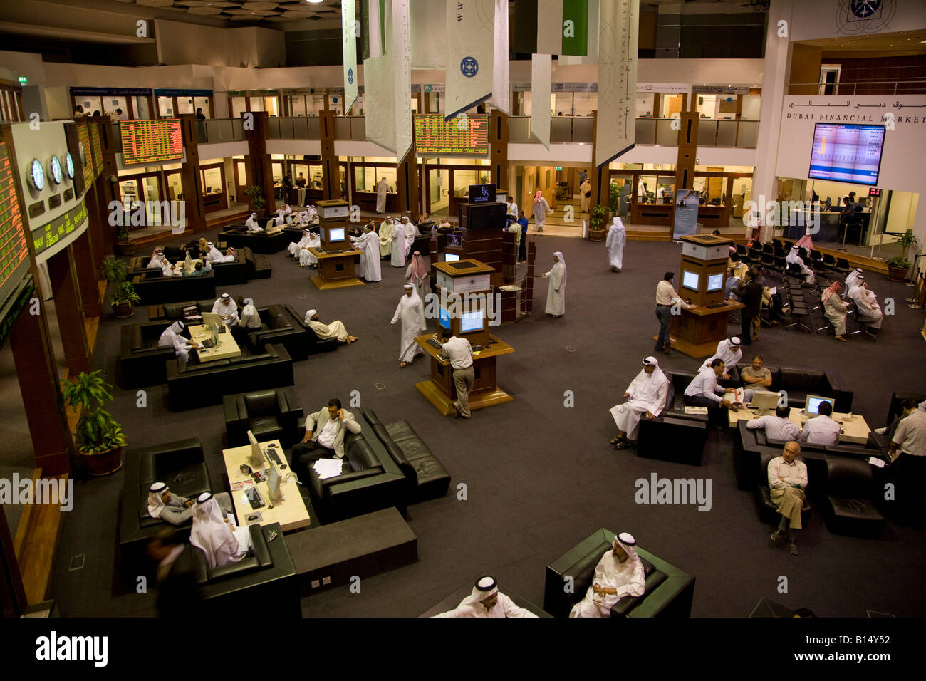 Traders at DFM Dubai Financial Market , Dubai World Trade Centre ...