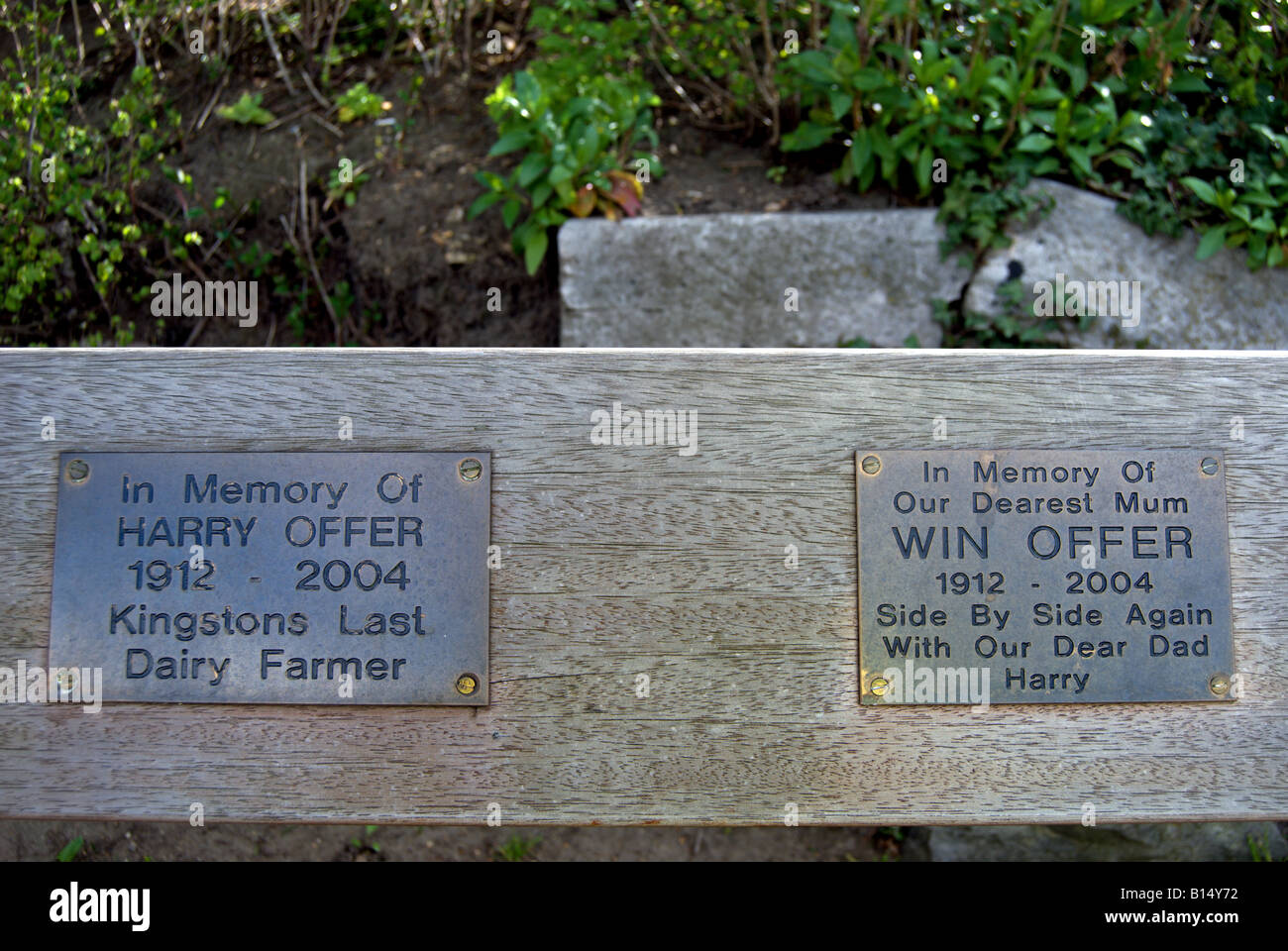 inscriptions on memorial bench facing the river thames in kingston upon ...