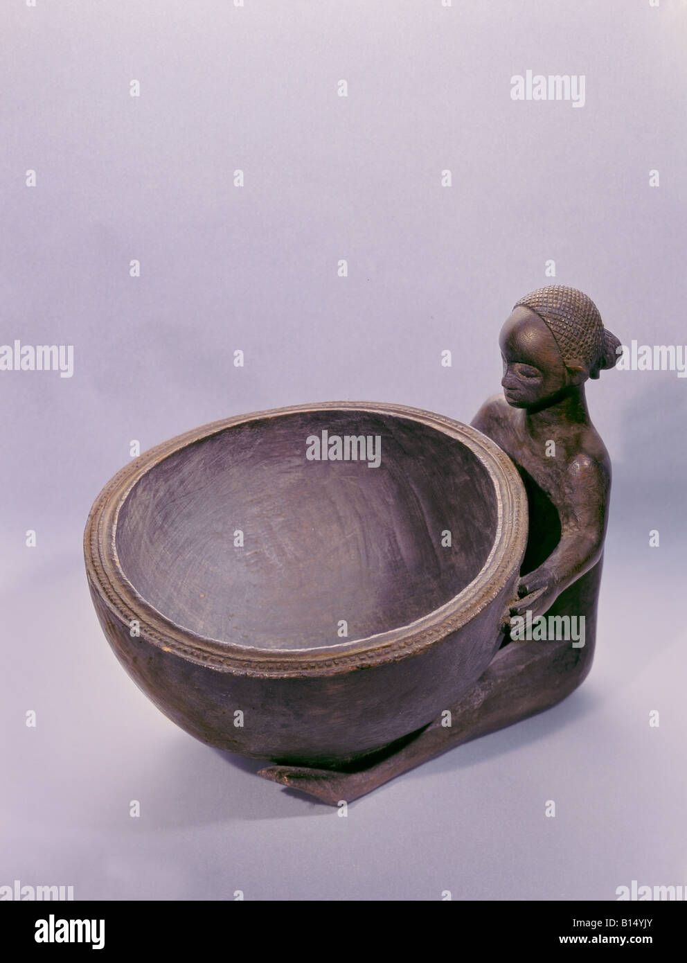 fine arts, Africa, sculpture, vessels, vessel of the Kuba, wood carving ...