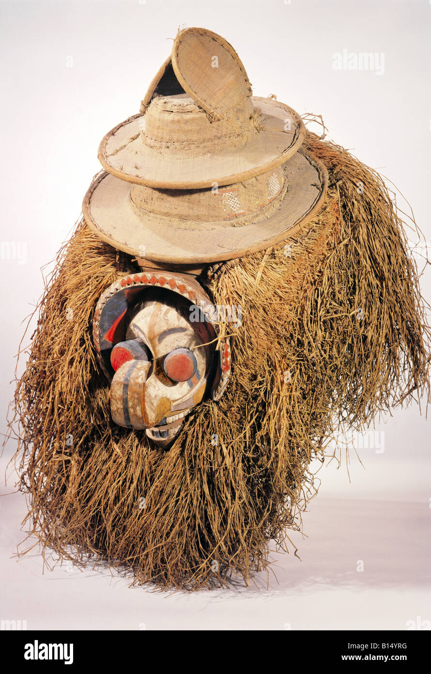 fine arts, Africa, sculpture, masks, Bayaka initiation mask, painted ...