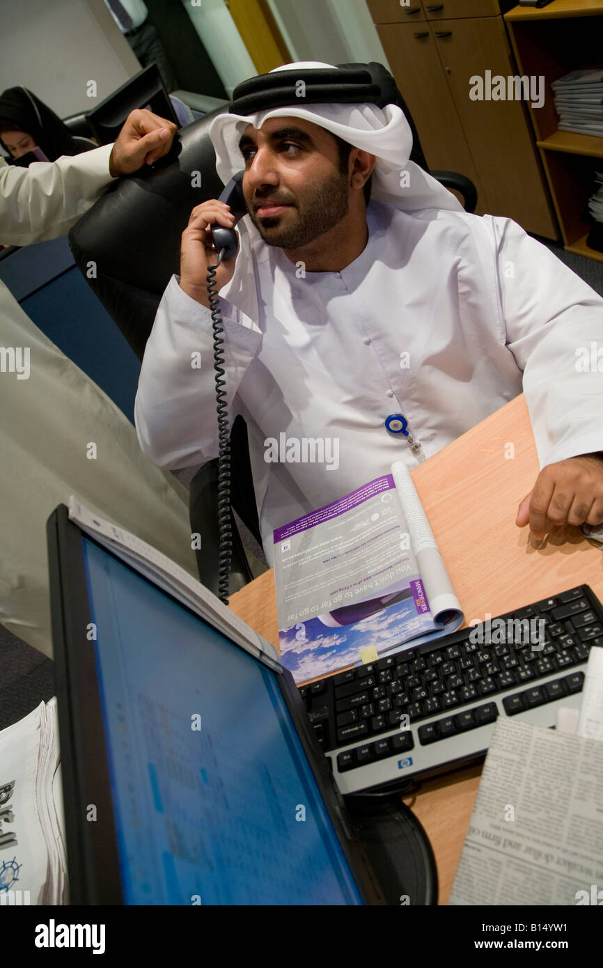 Traders at DFM Dubai Financial Market , Dubai World Trade Centre ...