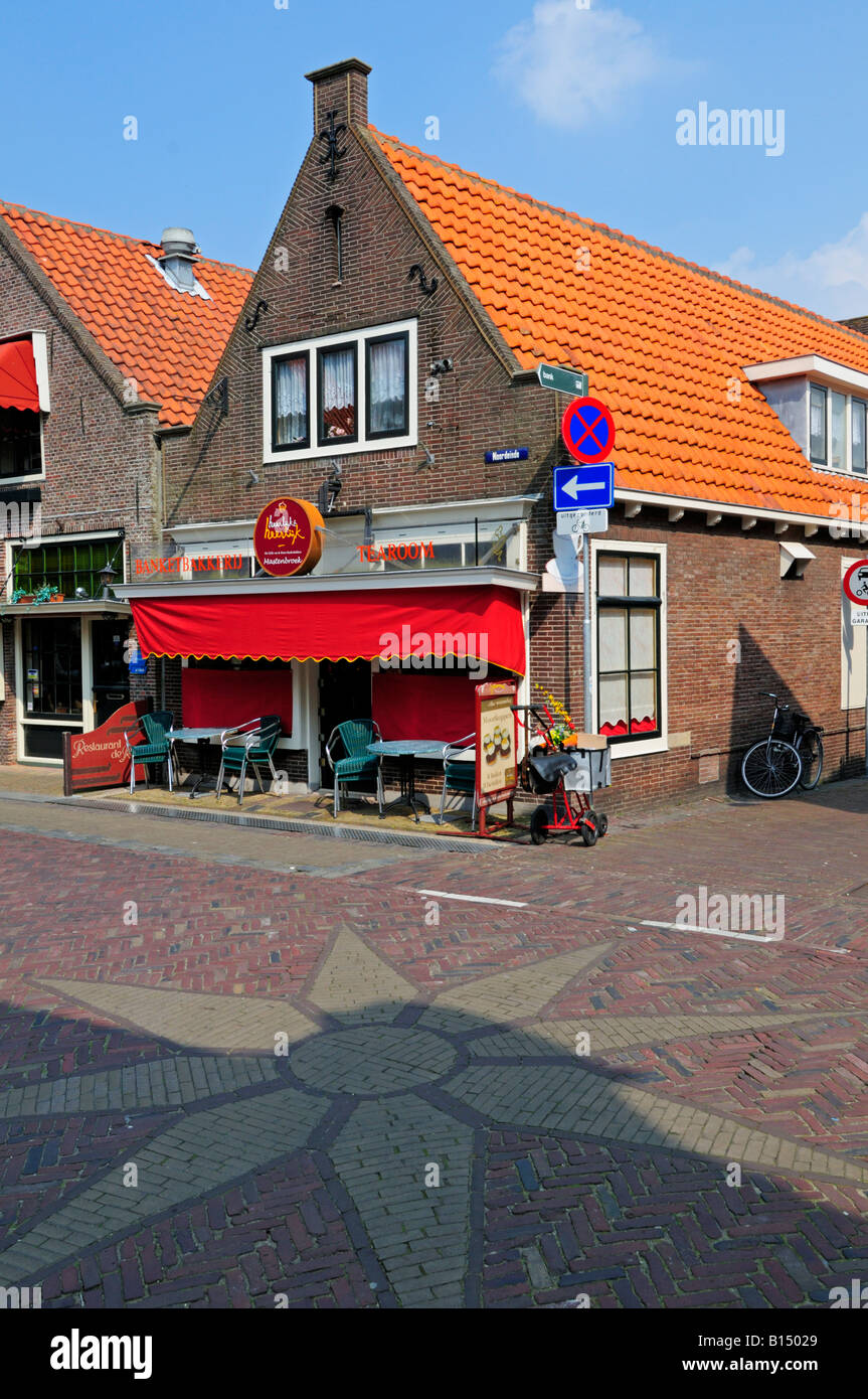Tiled streets of Monnickendam Holland Europe Stock Photo - Alamy