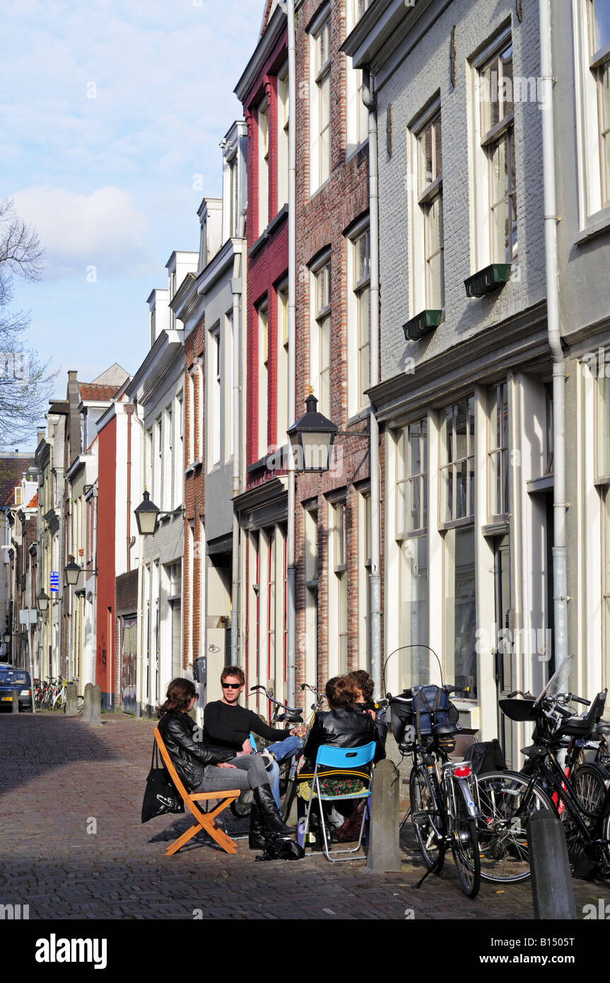 Young people enjoying sunny afternoon in Utrecht The Netherlands Europe ...
