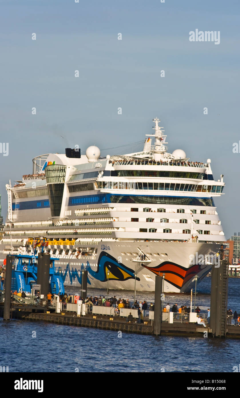 Aida Diva on the River Elbe Hamburg Stock Photo - Alamy